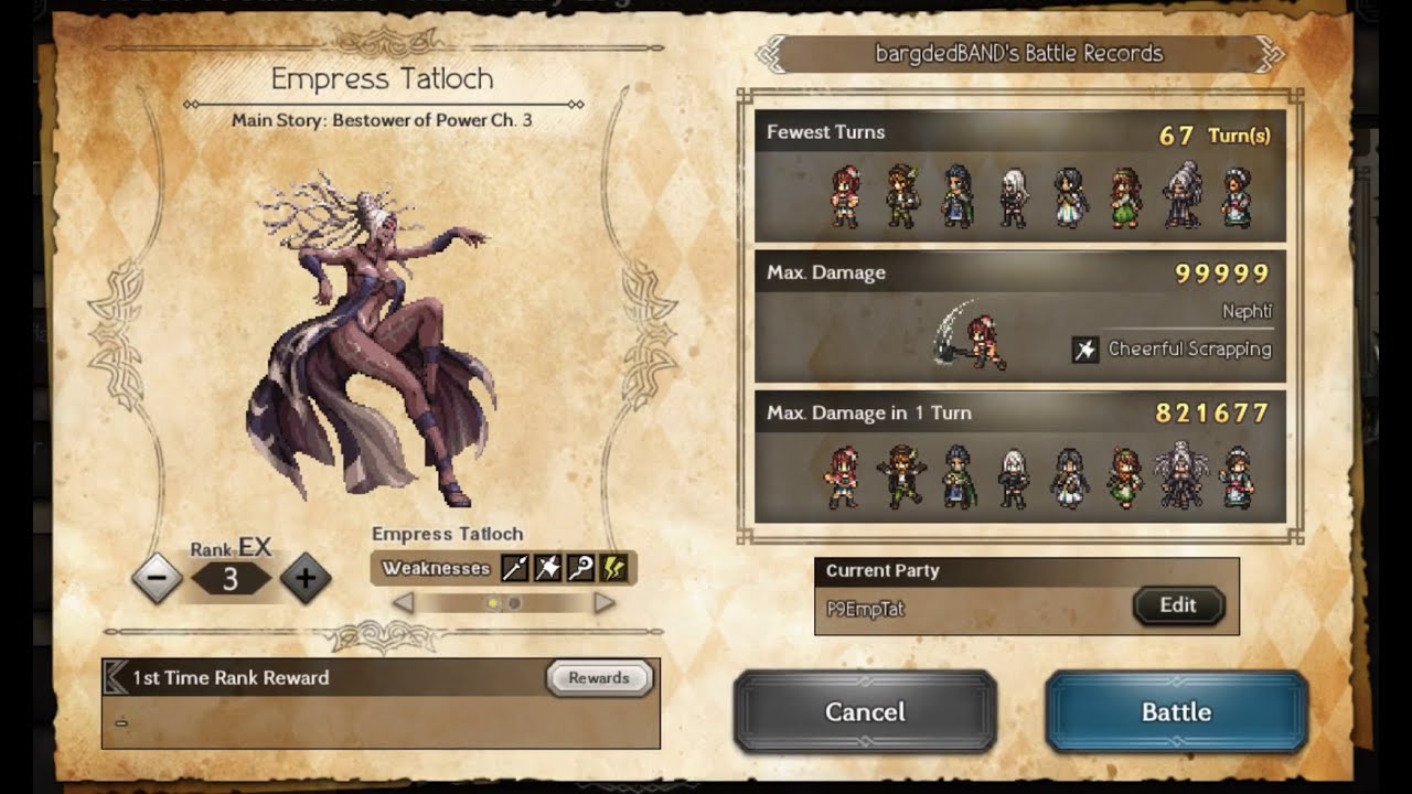 Octopath COTC GEP Empress Tatloch EX3 - YouTube
