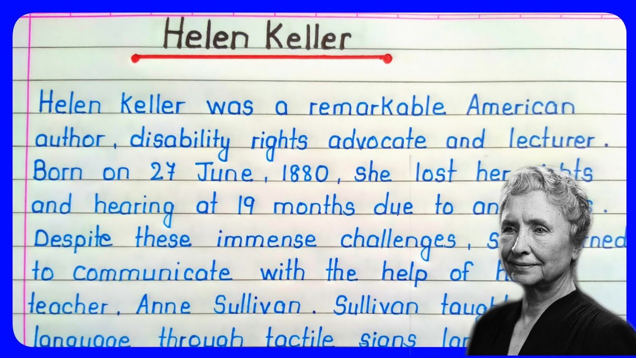Essay on Helen Keller in English | Helen Keller Essay in English ...