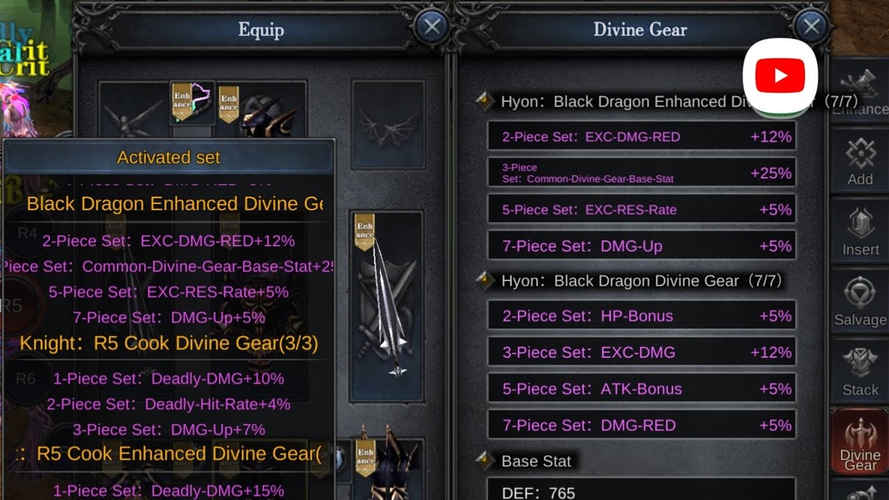 MEJOR RUTA EN KALIMA !! SET DIVINE GEAR!! | MU DRAGON HAVOC - YouTube