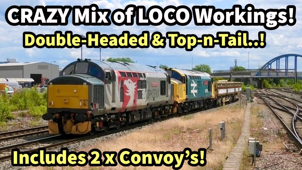 CRAZY Mix of RARE Loco Workings! 37901 & 37418 Double-Headed & TnT plus ...
