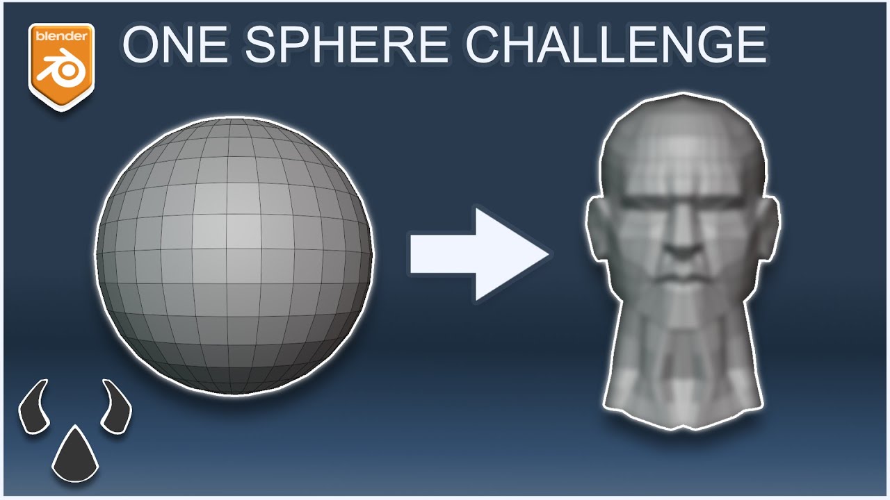 Sculpting a Low Poly Head using ONLY 1 UV Sphere. (Blender4.3.1) - YouTube
