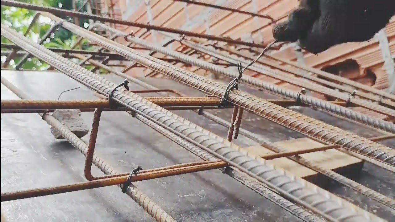 Como amarrar uma ferragem de uma escada com projeto estrutural - YouTube