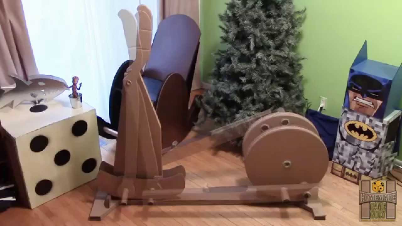 Extreme Cardboarding: Cardboard Elliptical Machine Prototype - YouTube