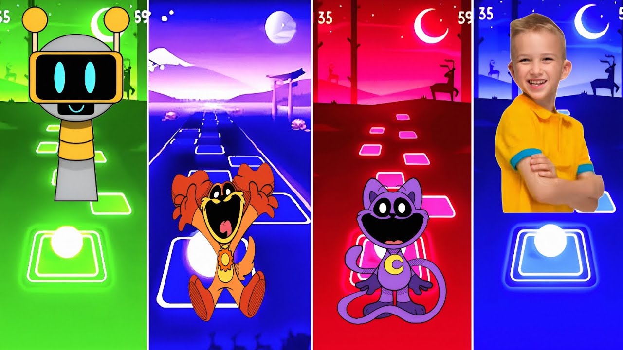 Incredibox Sprunki 🆚 Cat nap 🆚 Catnap 2 🆚 Blippi -Tiles Hop Edm Rush ...