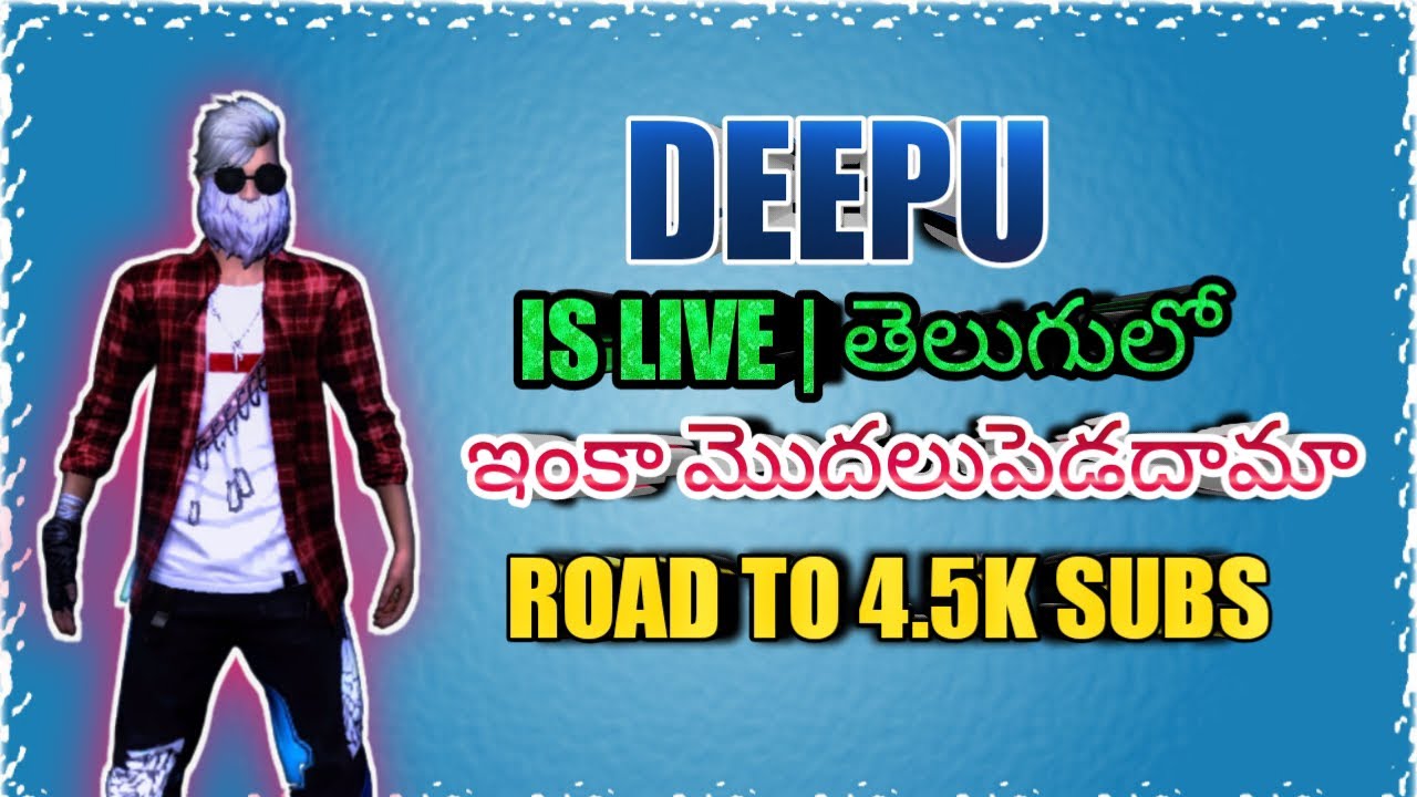 || Free Fire Live In Telugu || FF Live Telugu - Deepu Is Live Telugu ...
