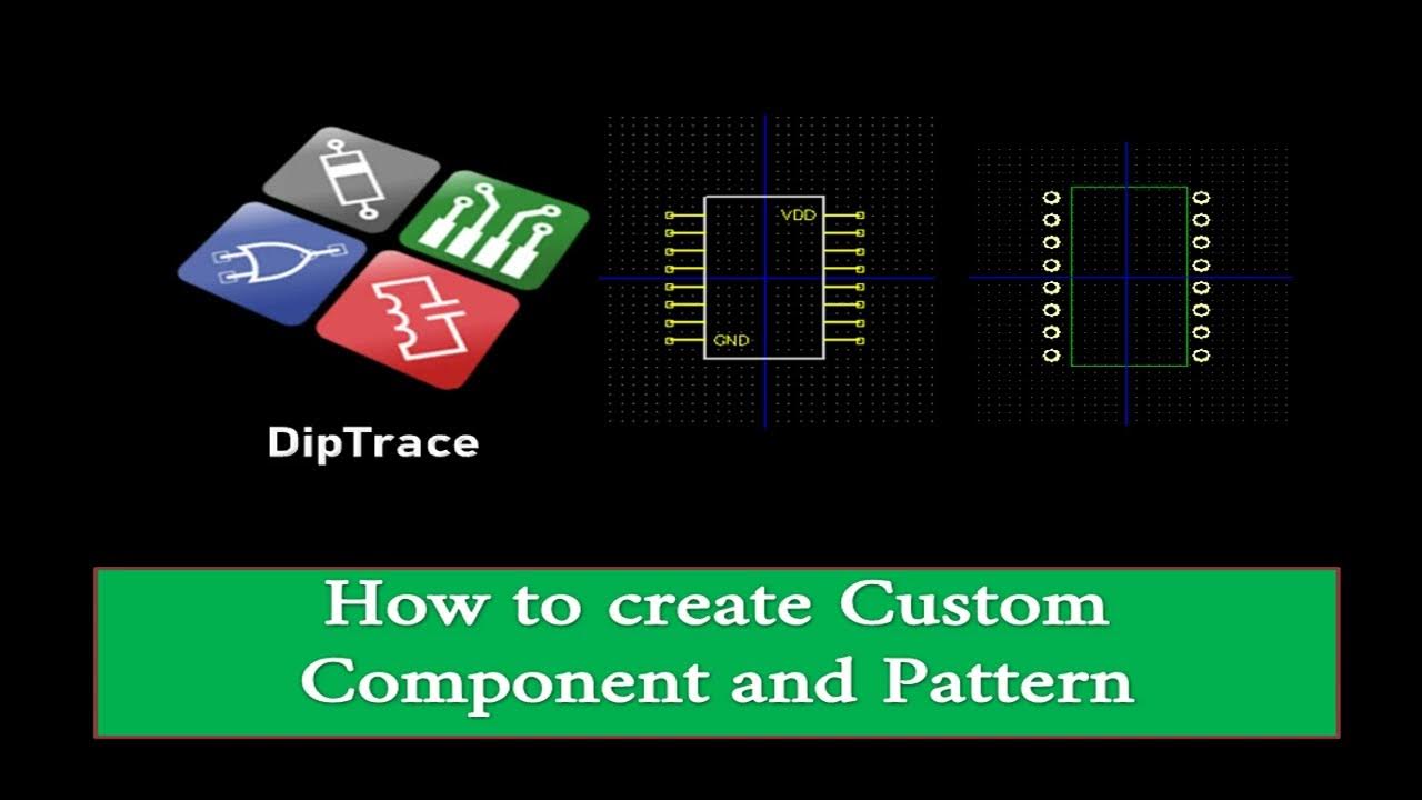 How to create custom components and pattern using Diptrace - YouTube