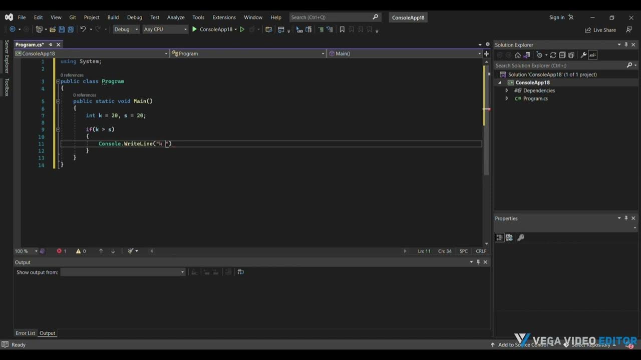 C# (Programming Language) Project 15: 'Else Statement' Created by Trishanth Kumar - YouTube