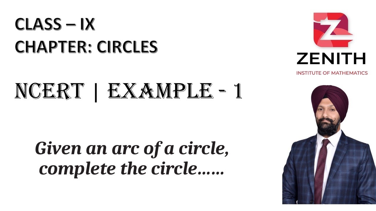 Example-1 Given an arc of a circle, complete the circle….. - YouTube
