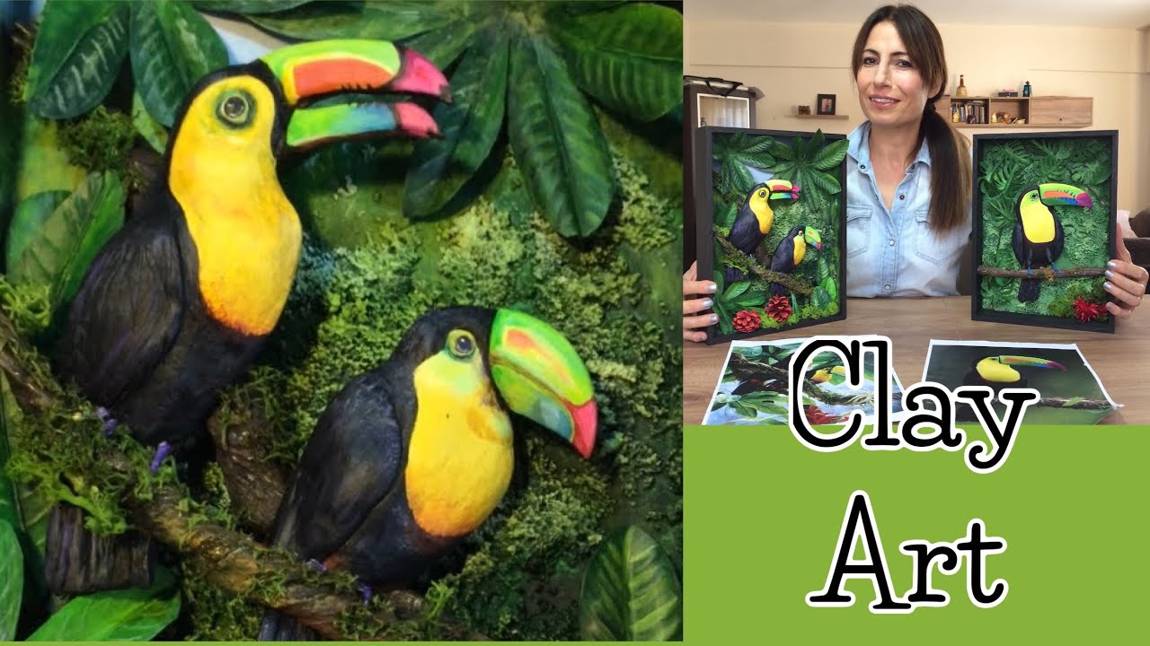How to Make 3D Clay Painting? ( Clay Modelling and Painting ) - YouTube