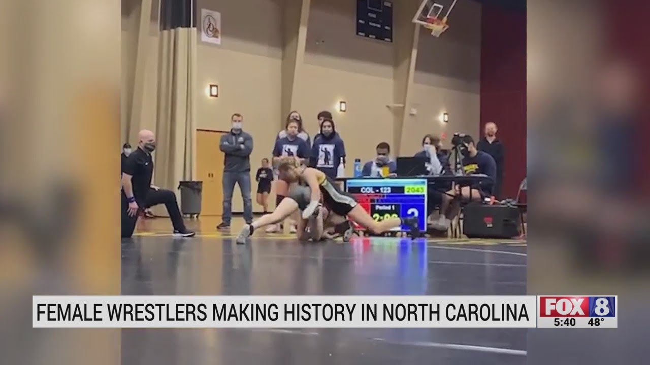 Female wrestlers making history in North Carolina - YouTube