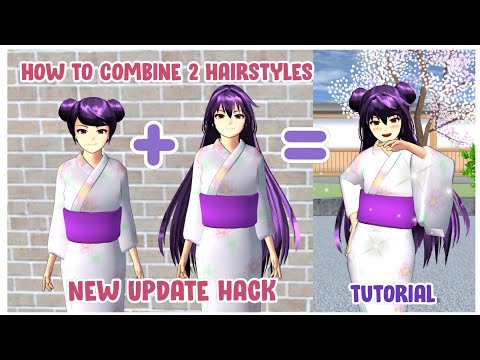 New Update Hack! 😍 How to Combine 2 Hairstyles for Girl • Easy Tutorial • Sakura School Simulator