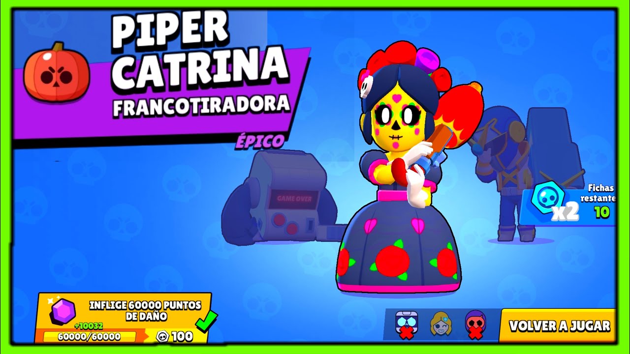 Me COMPRO LA SKIN DE PIPER CATRINA CALAVERA / Brawler piper Brawl stars ...