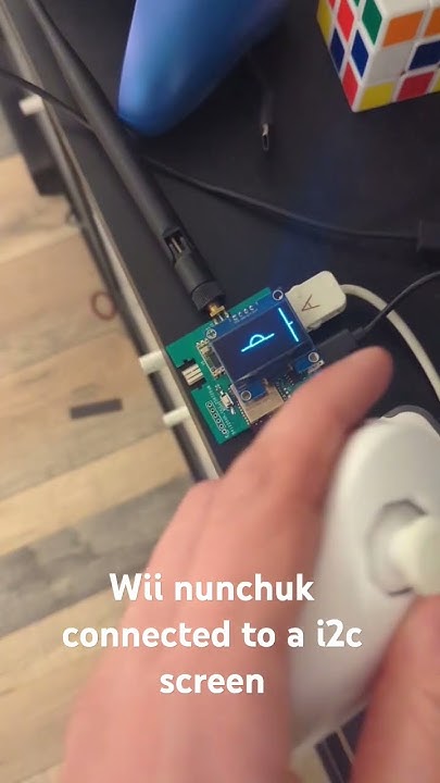 Wii nunchuk connected to a i2c screen #arduino #engineering #diy - YouTube