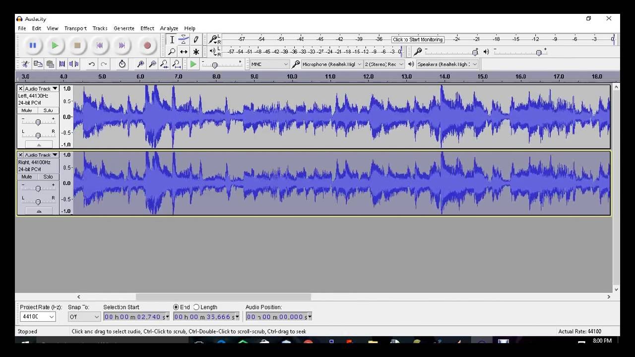 L/R delay and pitch shift experiment (Audacity) - YouTube