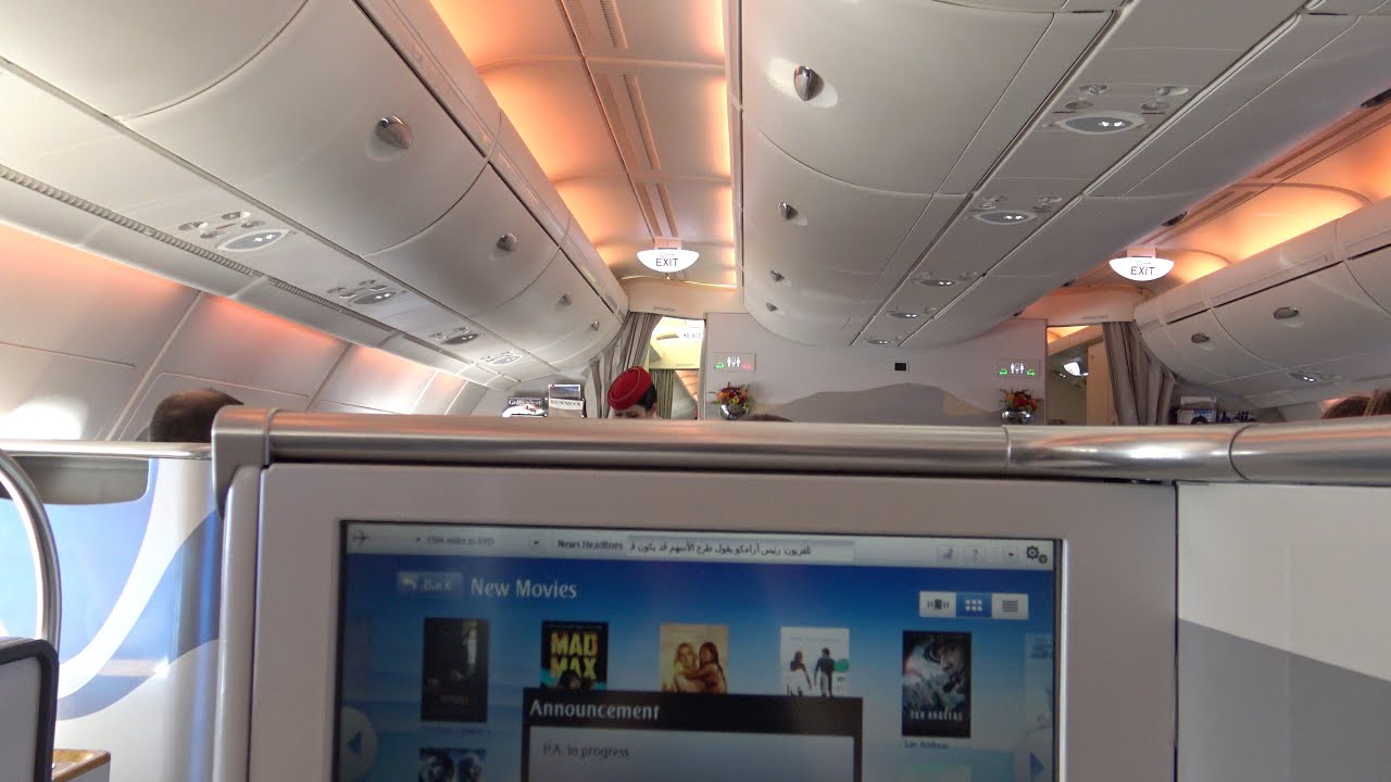 A380 Emirates Business Class EK413: Auckland to Sydney + giveaway - YouTube