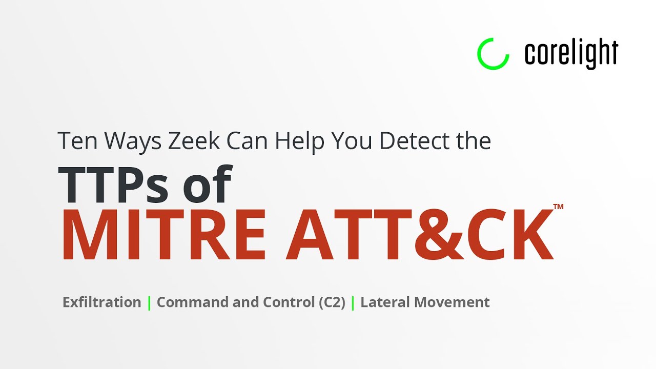 Using Zeek/Bro To Discover Network TTPs of MITRE ATT&CK™ Part 1 - YouTube