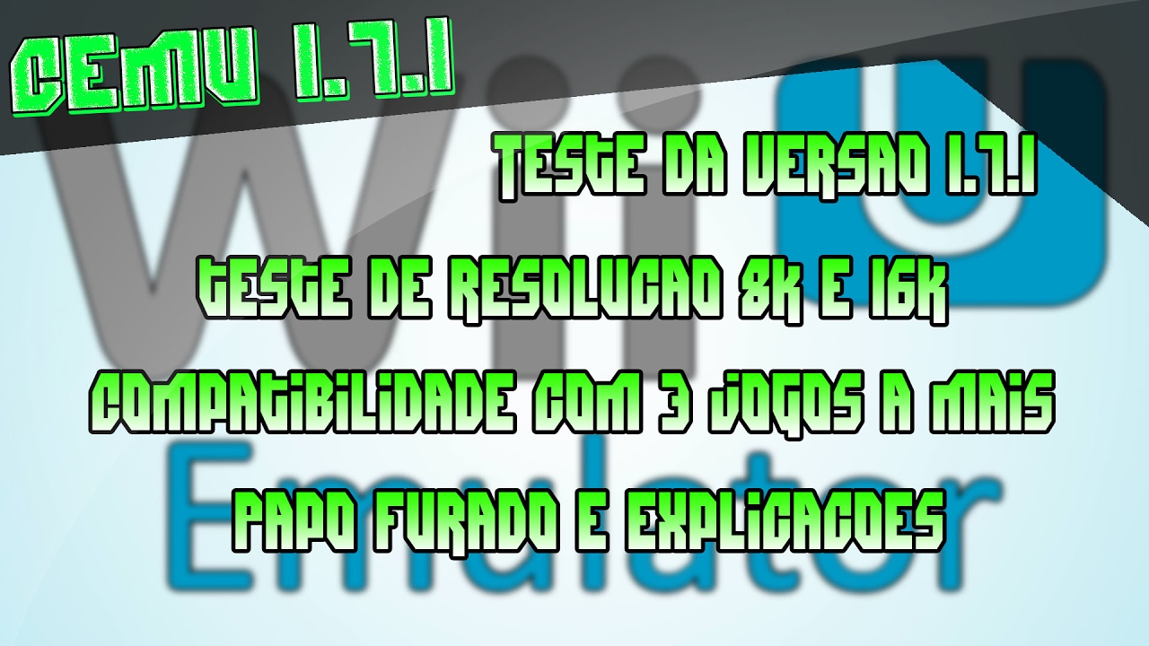 Cemu 1.7.1 Testando 8k e 16k de Resolução Interna. - YouTube