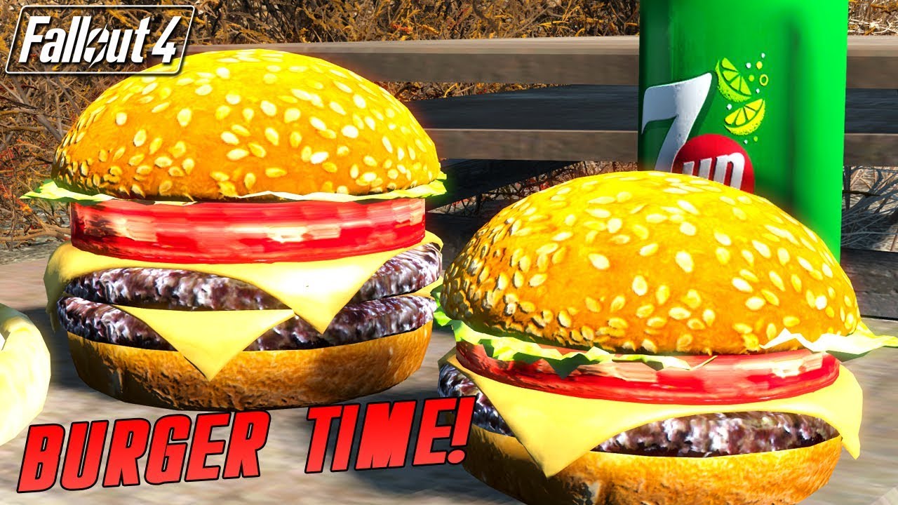 Fallout 4 Mods - Burger Time and Shopping Carts! - YouTube