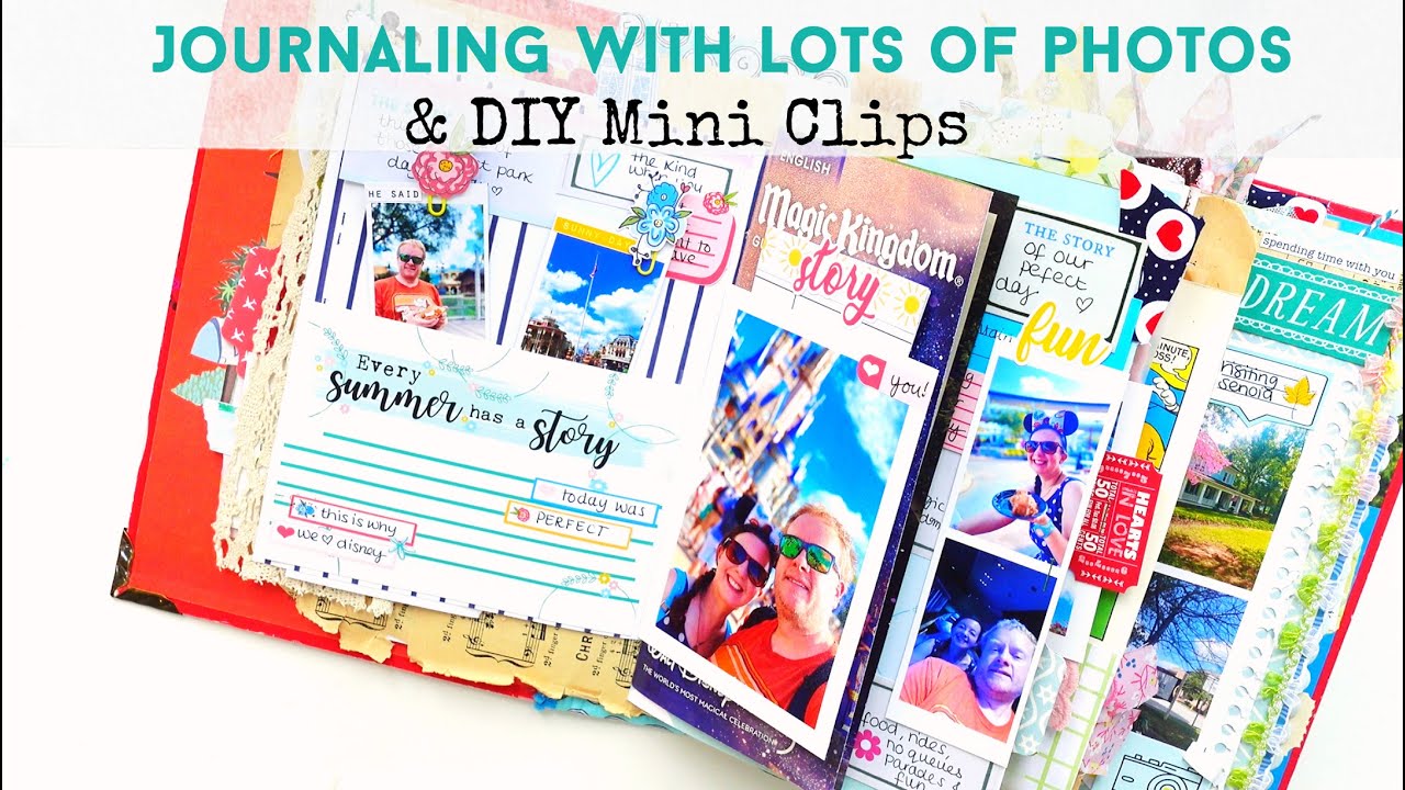JOURNALING WITH LOTS OF PHOTOS | DIY Mini Clips | Fun Journaling - YouTube