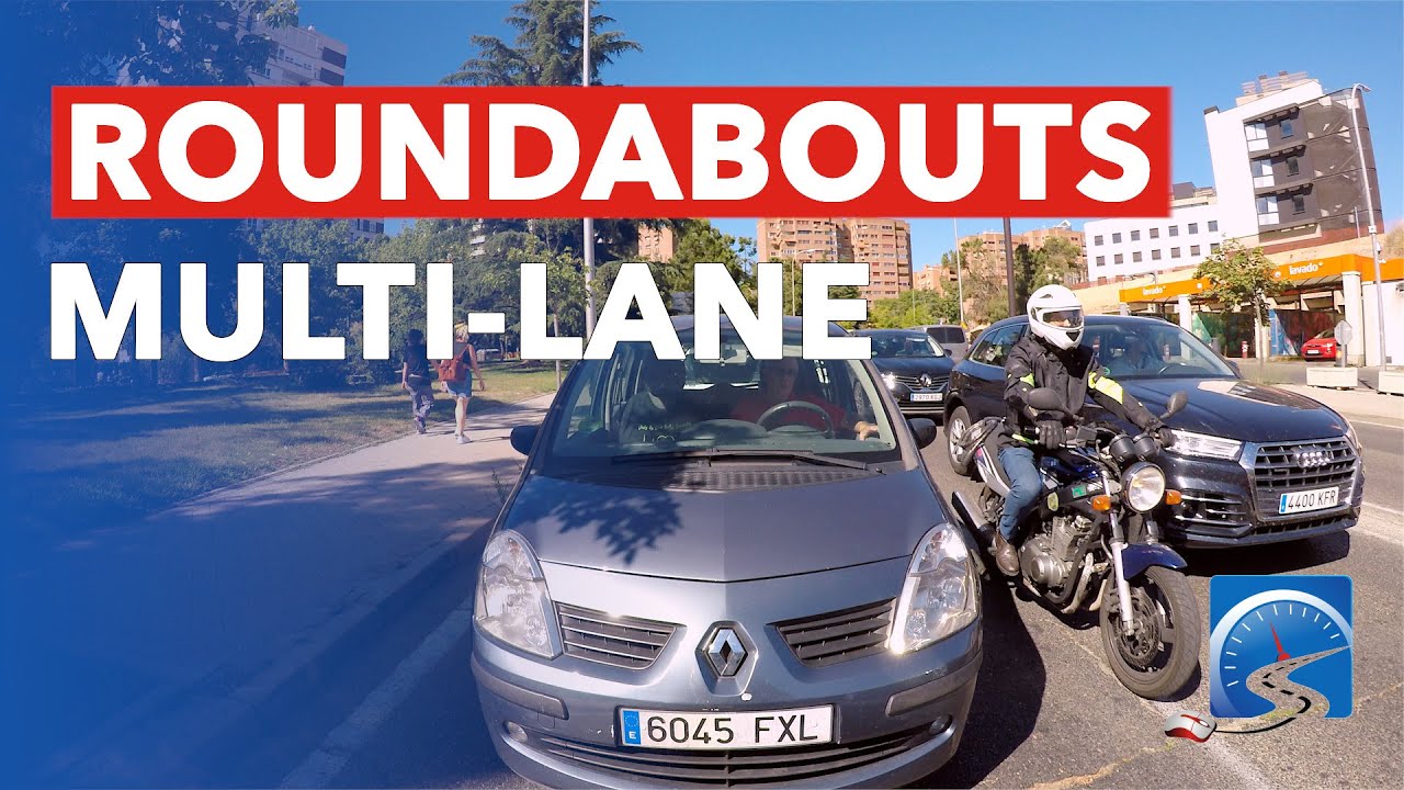 Driving Multi Lane Roundabouts in Madrid - YouTube