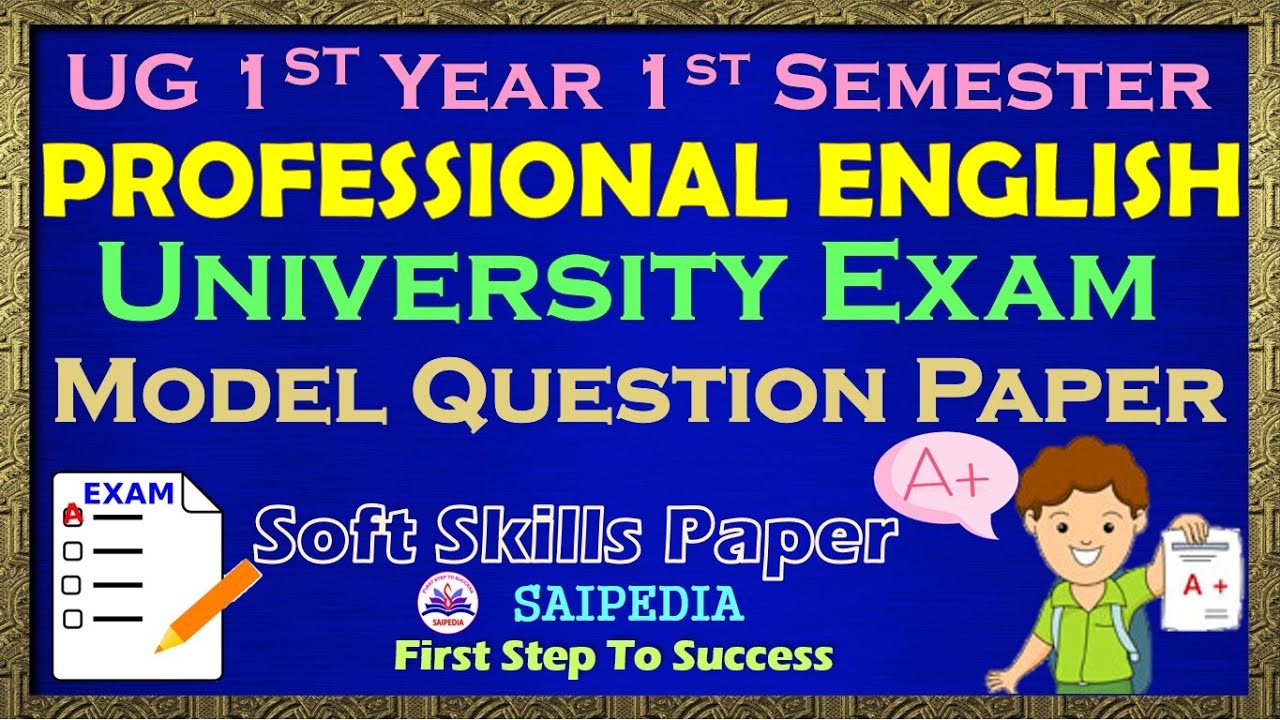 Professional English Model Question Paper for University Exam| Soft ...