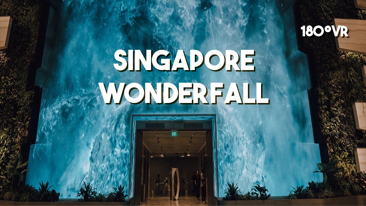 180° VR Tour Changi Airport Singapore Wonderfall LED Screen. #180video ...