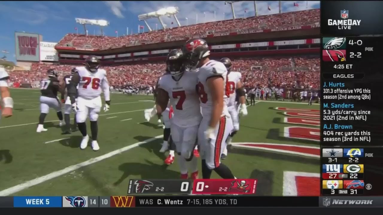 Leonard Fournette first TD with Falcons - YouTube