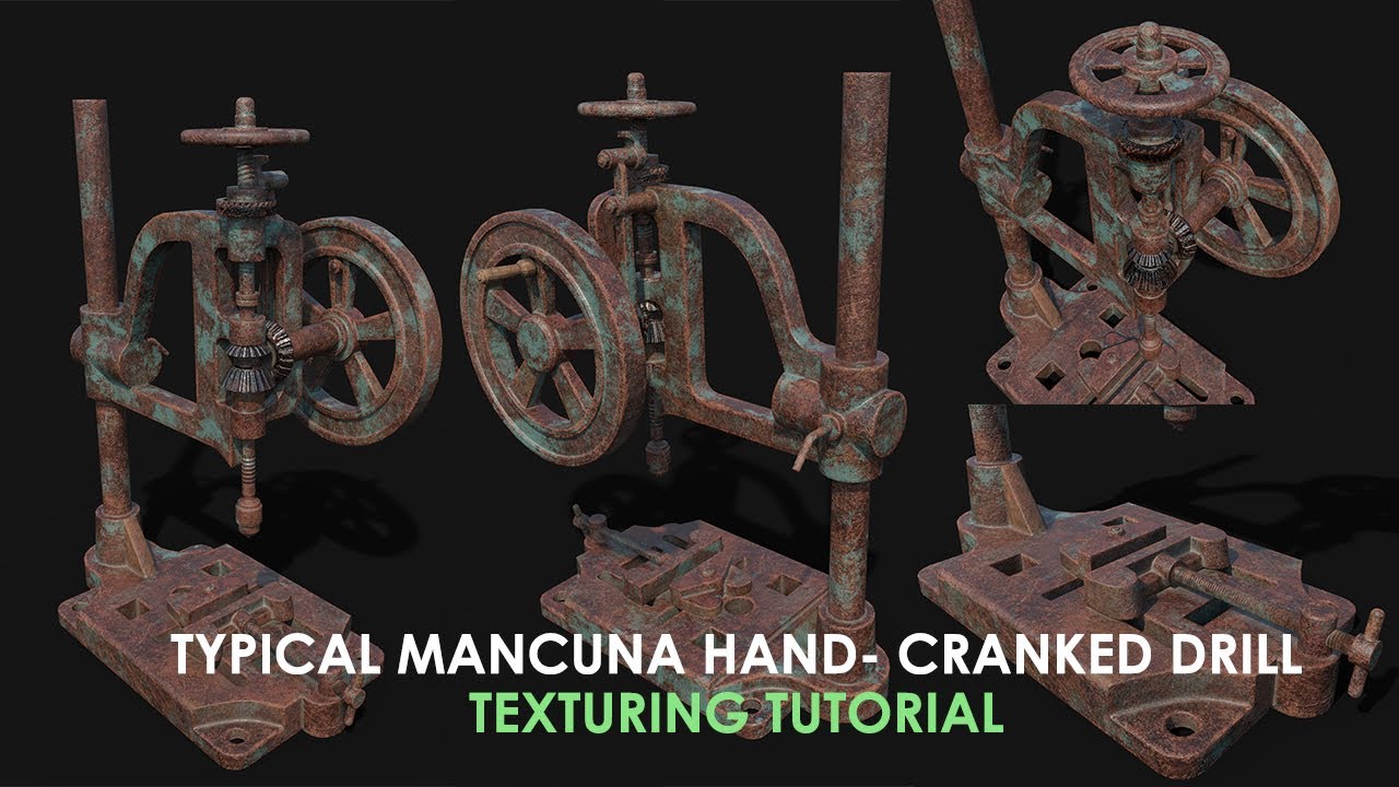 Typical Mancuna Hand- Cranked Drill Texturing Tutorial Trailer - YouTube