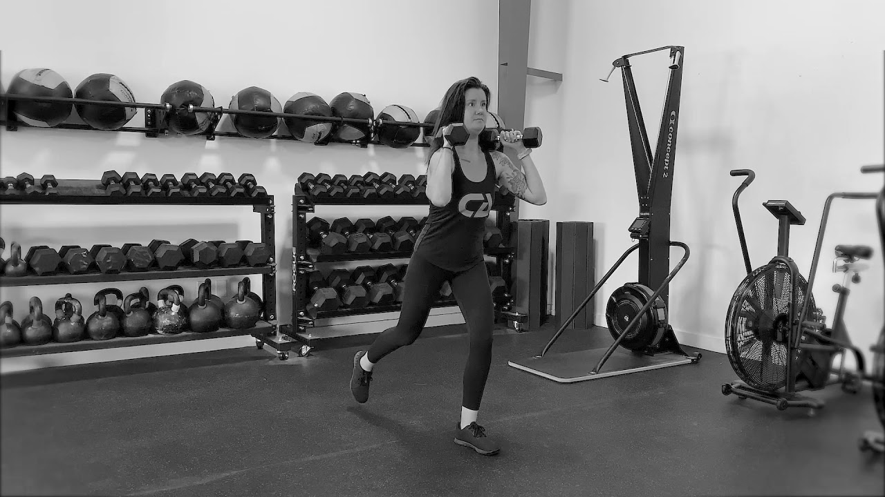 Front Rack Dumbbell Reverse Lunge - YouTube