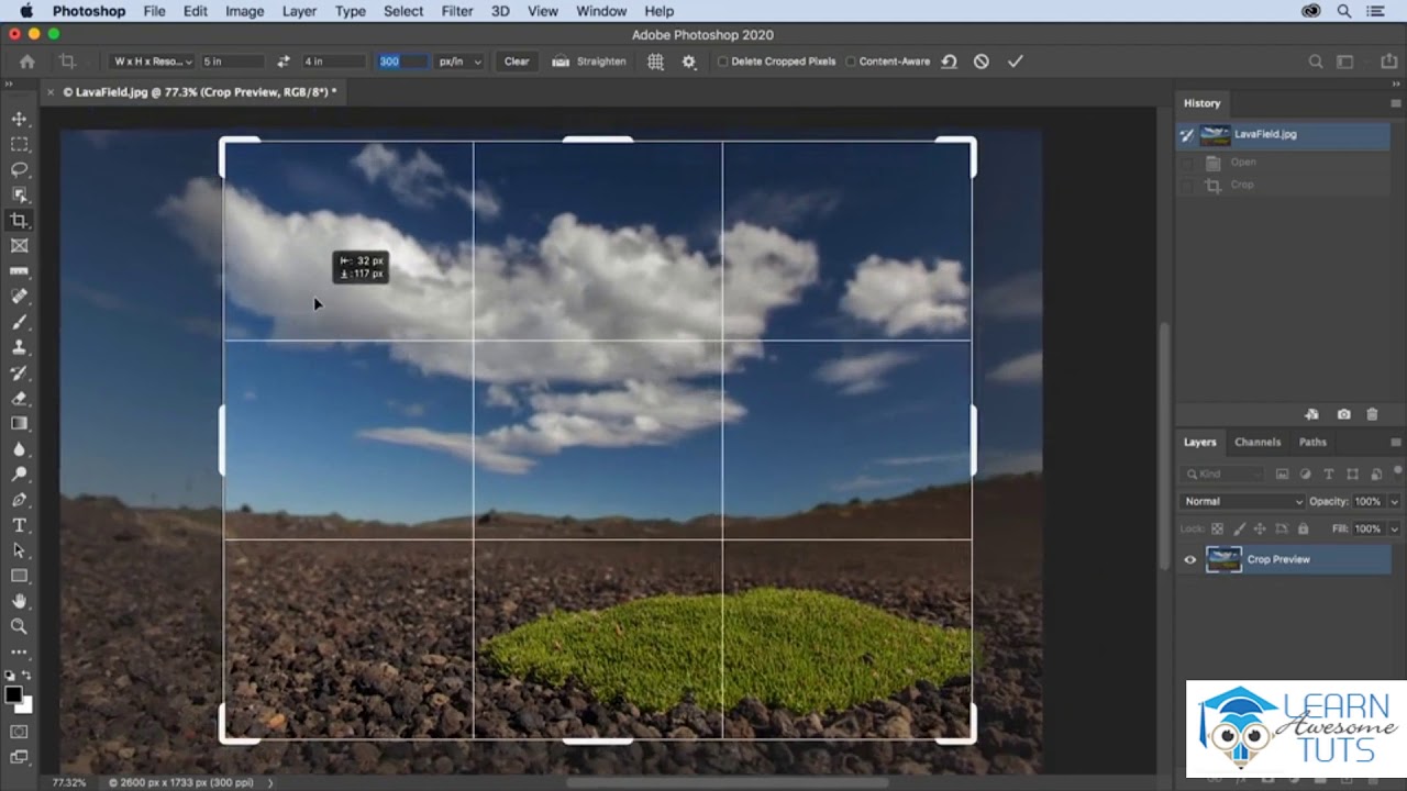 24 Crop and change image size in one step - YouTube