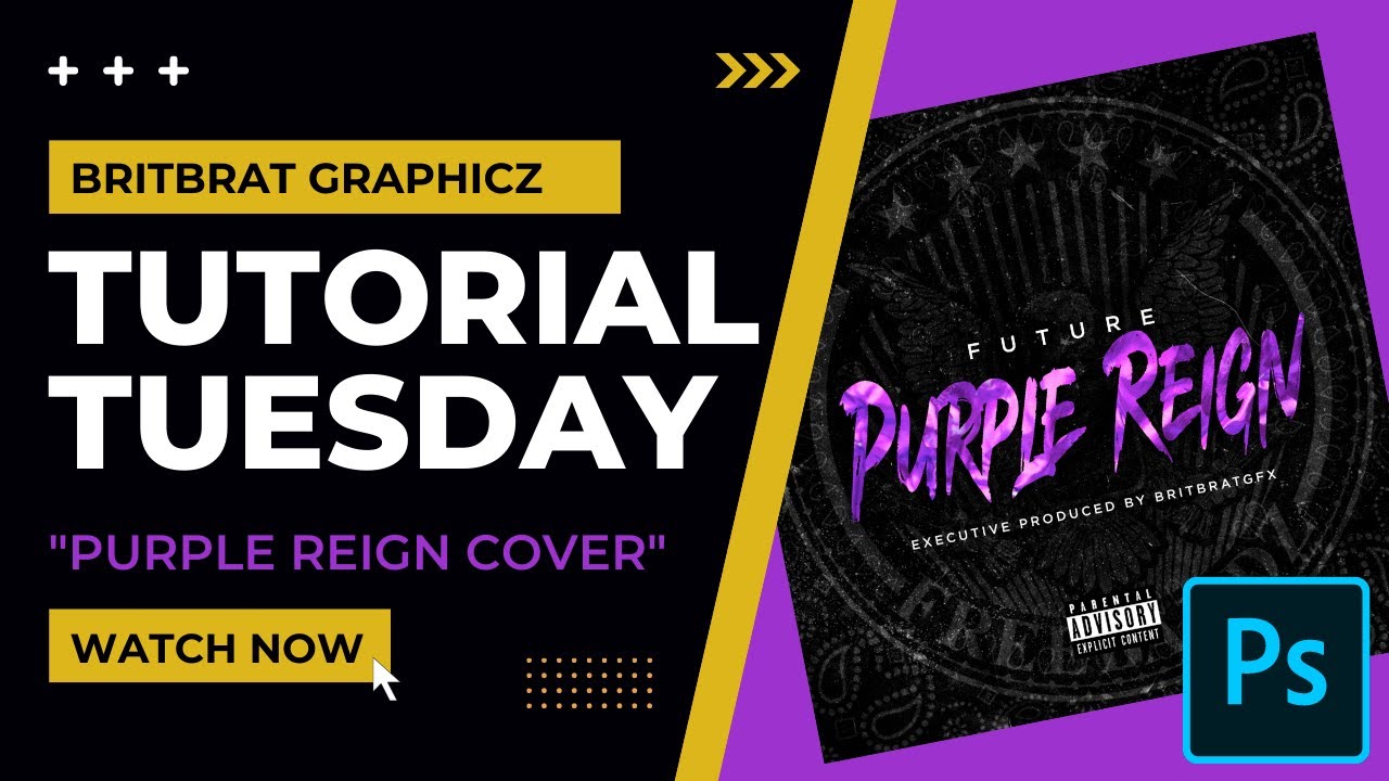 TUTORIAL: Future Purple Reign Mixtape Cover #BRITBRATGFX - YouTube