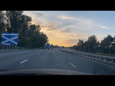 M6 Motorway Uk | M74 Motorway | England To Scotland | Sunset - YouTube