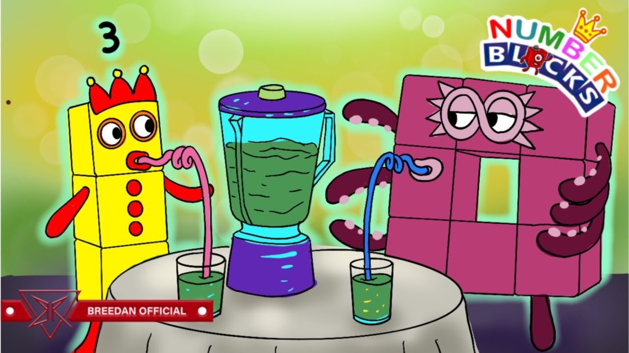 Numberblocks 3 8 Stay Healthy With Vegetable Juice - Numberblocks As a ...