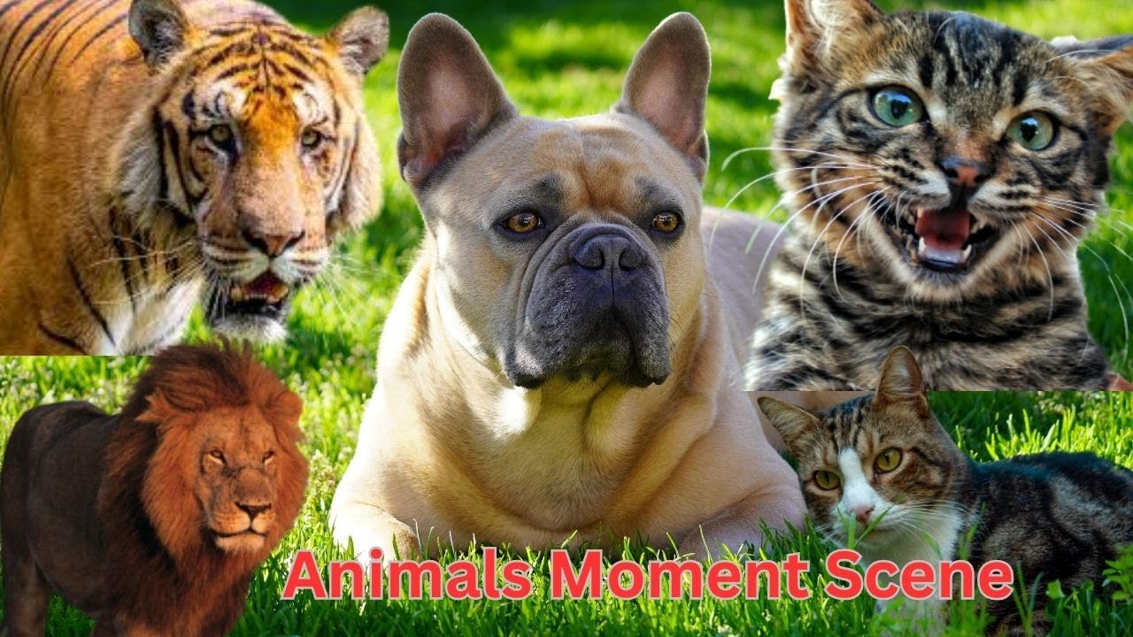 Wildlife and farm animals || Animals Moment Scene || TIGER, CAT, LION ...