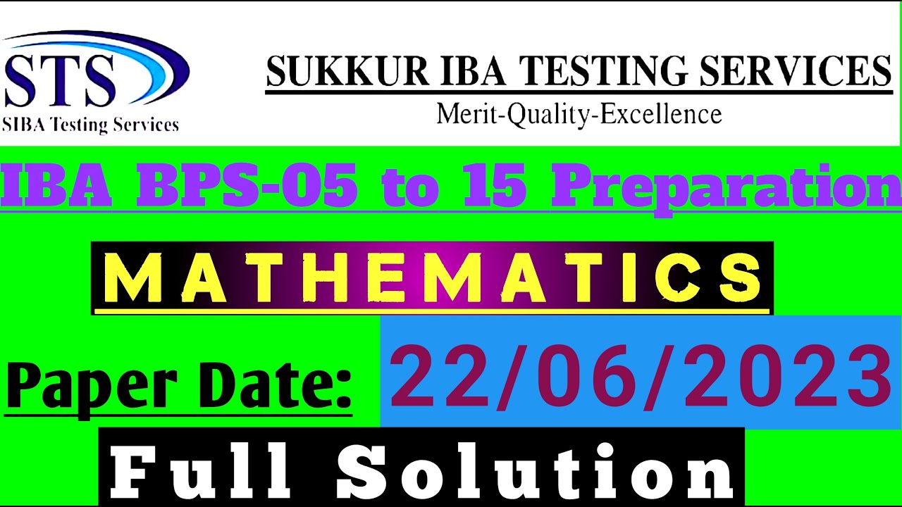 Today's IBA BPS 5 to 15 Maths Portion Full Solution|Paper Date 22 June ...