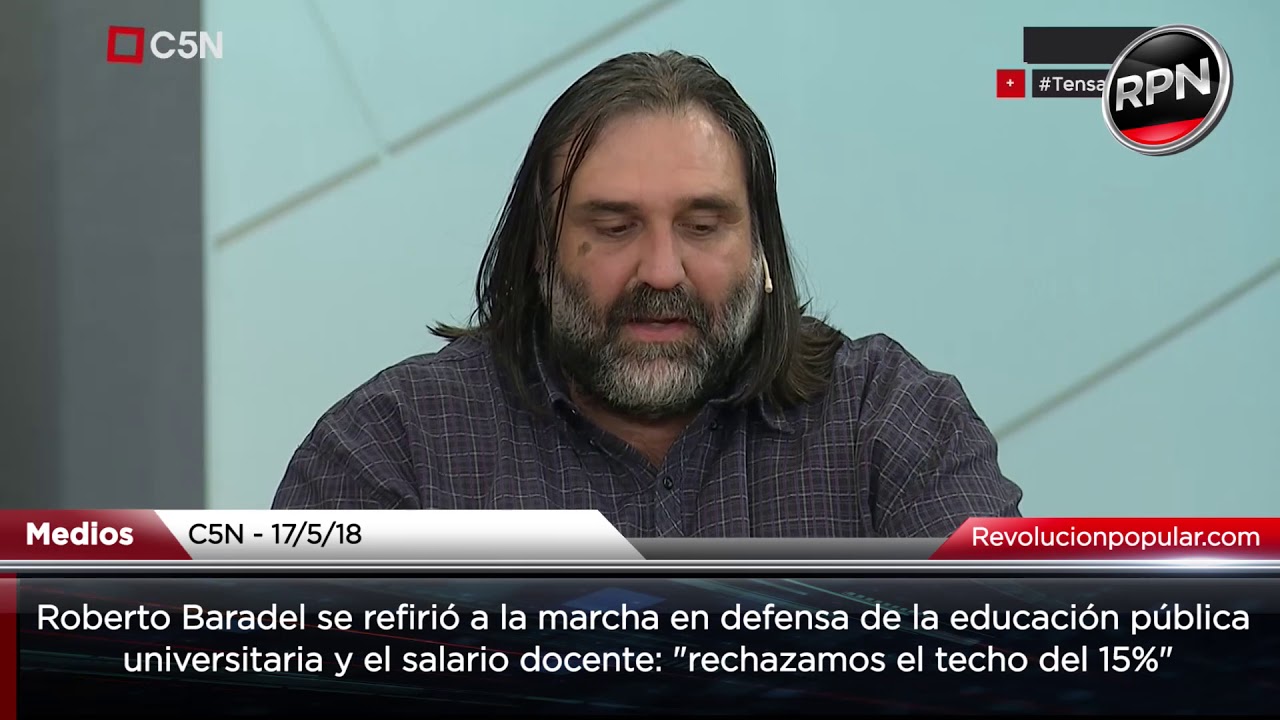 Baradel se refirió a la marcha contra el ajuste en educación - YouTube