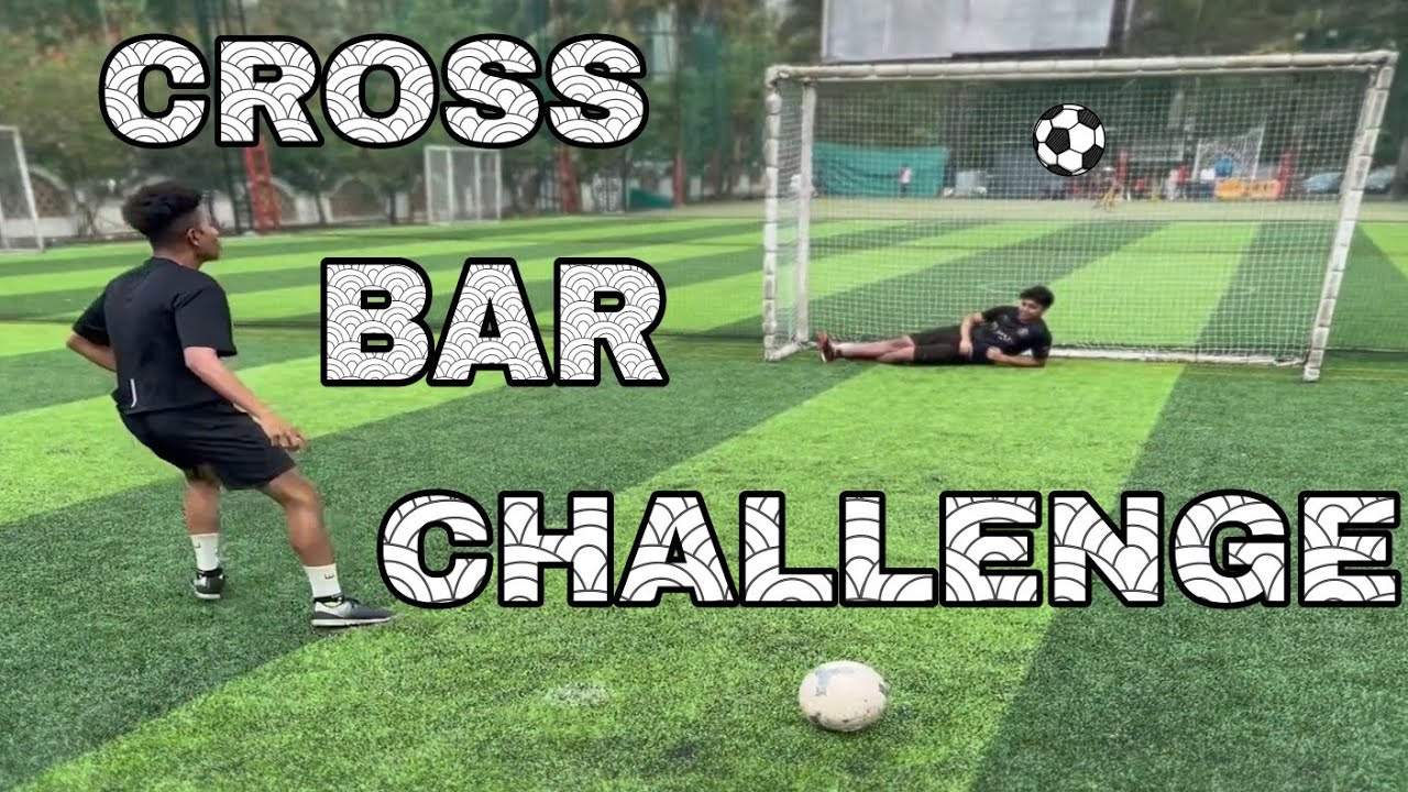 CROSS BAR CHALLENGE #football - YouTube