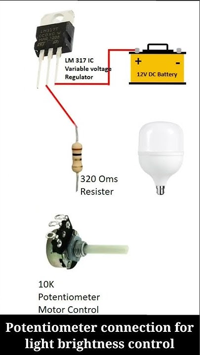 Light Brightness control with potentiometer connection #shorts # ...