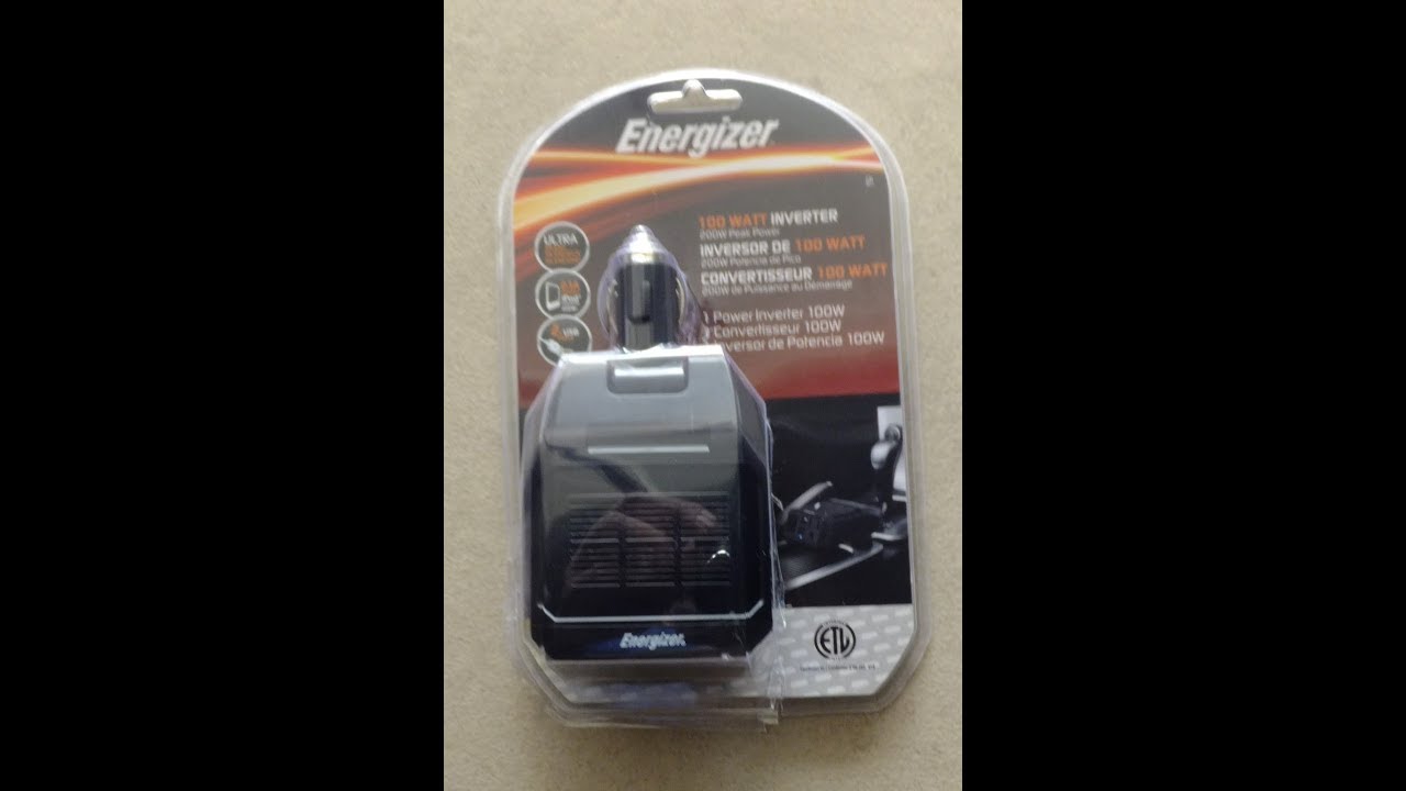 Energizer 12v 100w power inverter - YouTube