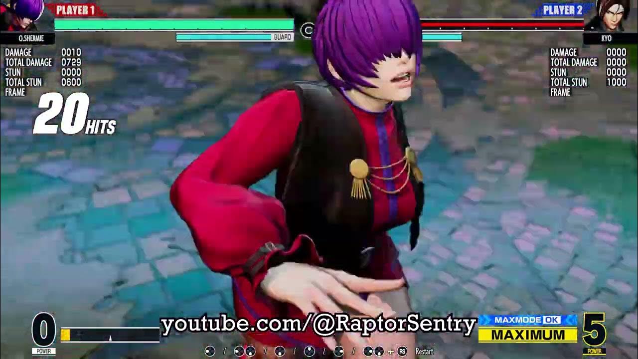 KOF XV Orochi Shermie 933 Dmg Corner Combo (No Blue Raw Max) - YouTube