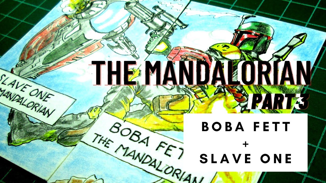How to draw The Mandalorian - Boba Fett + Slave One Part 3 (& Finale ...