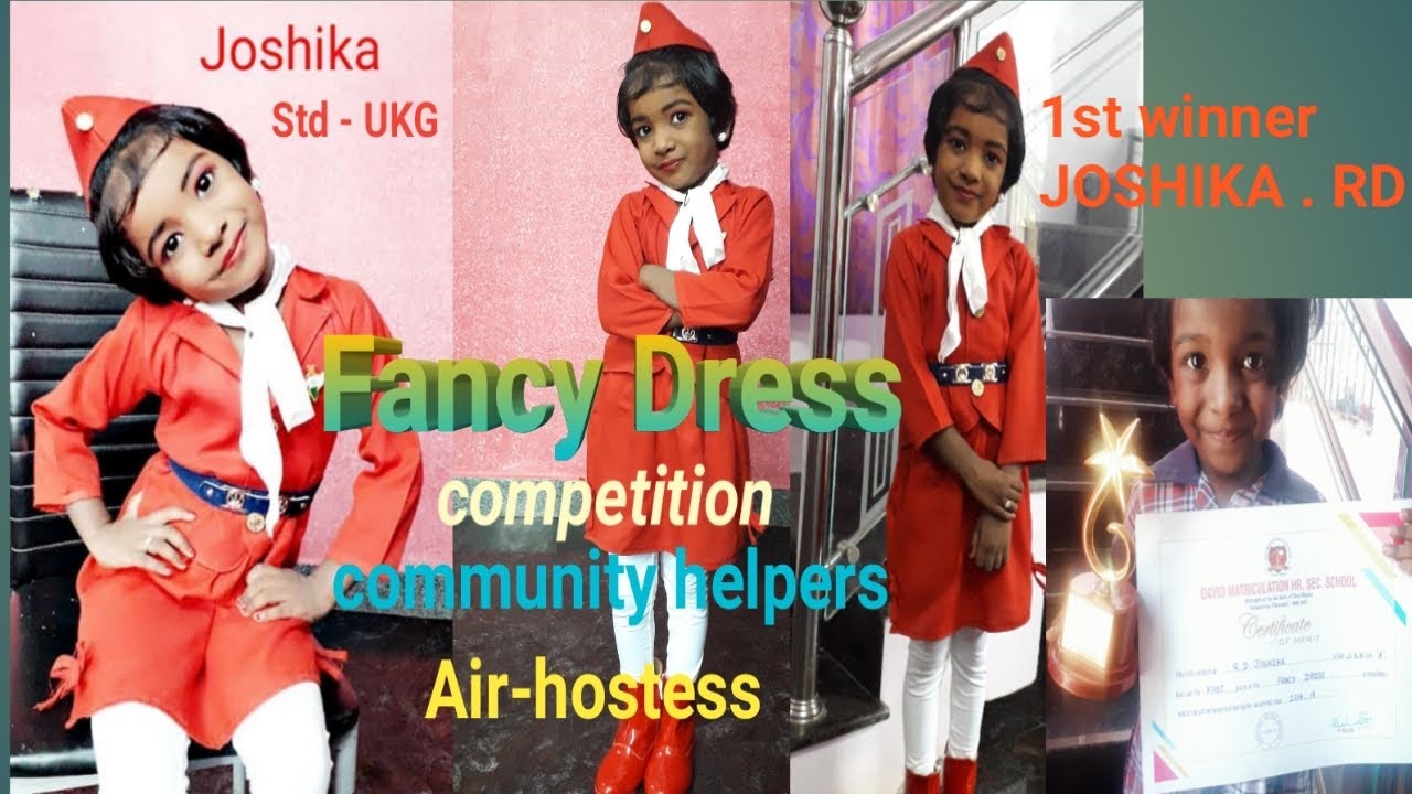 Air-hostess Fancy Dress Competition for kids - YouTube