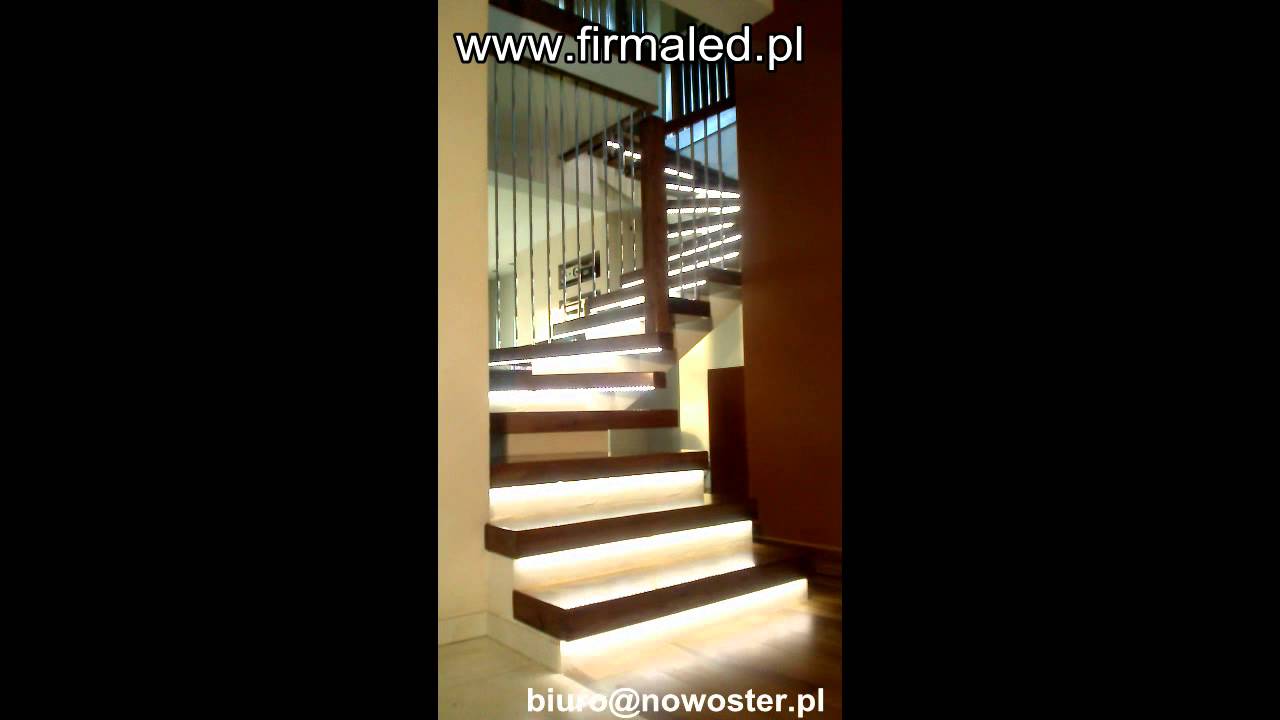 Intelligent lighting for stairs led waterfall cascade jumping in front ...