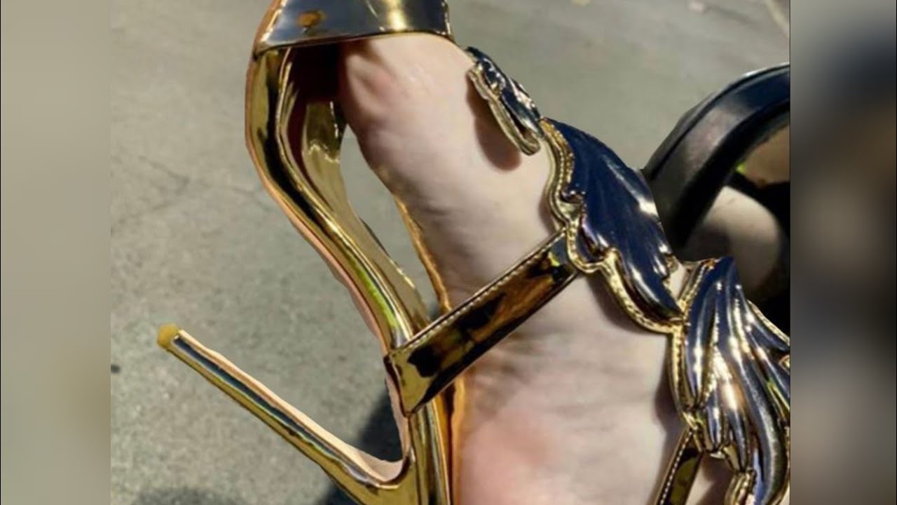 Famous Luxury Golden Amazon Sandals and Amazing Heels for Women - YouTube
