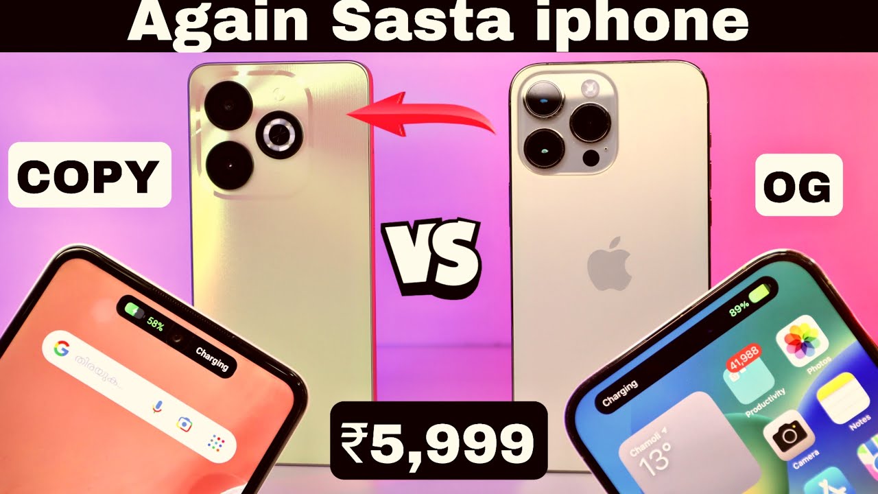 New iphone Copy Smartphone ! Infinix Smart 8 HD 🆚 iphone 14 Pro Max ⚡ ...