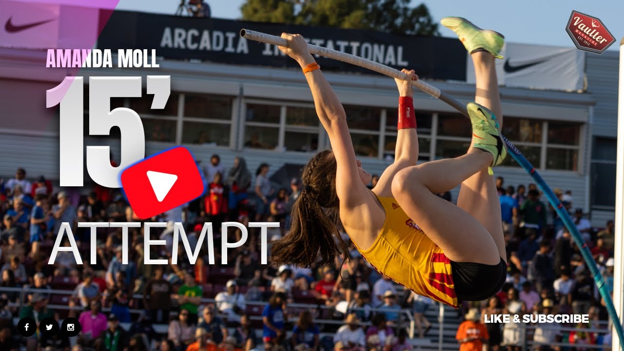 Amanda Moll attempts 15' Pole Vault as a Junior in High School # ...