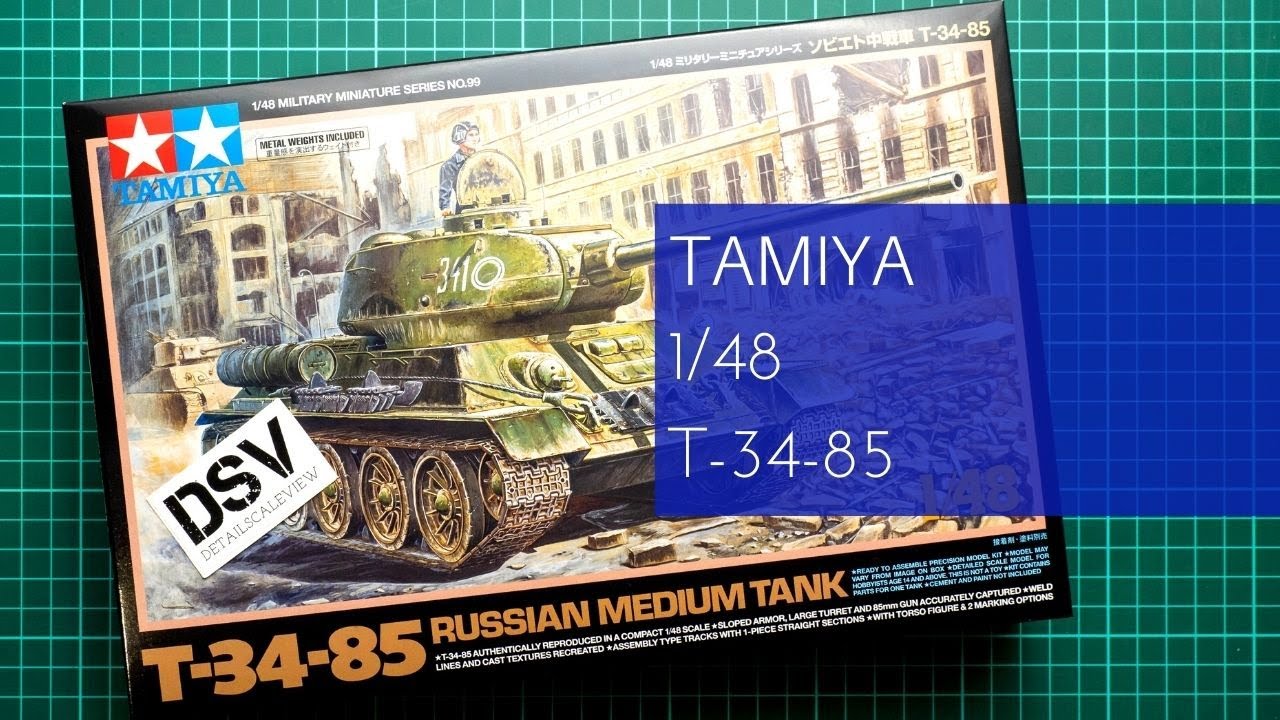 Tamiya 1/48 T-34-85 (32599) Review - YouTube