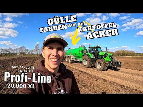 Gülle aufs Kartoffelland: So läuft die Ausbringung mit Güllefass & Zubringer!