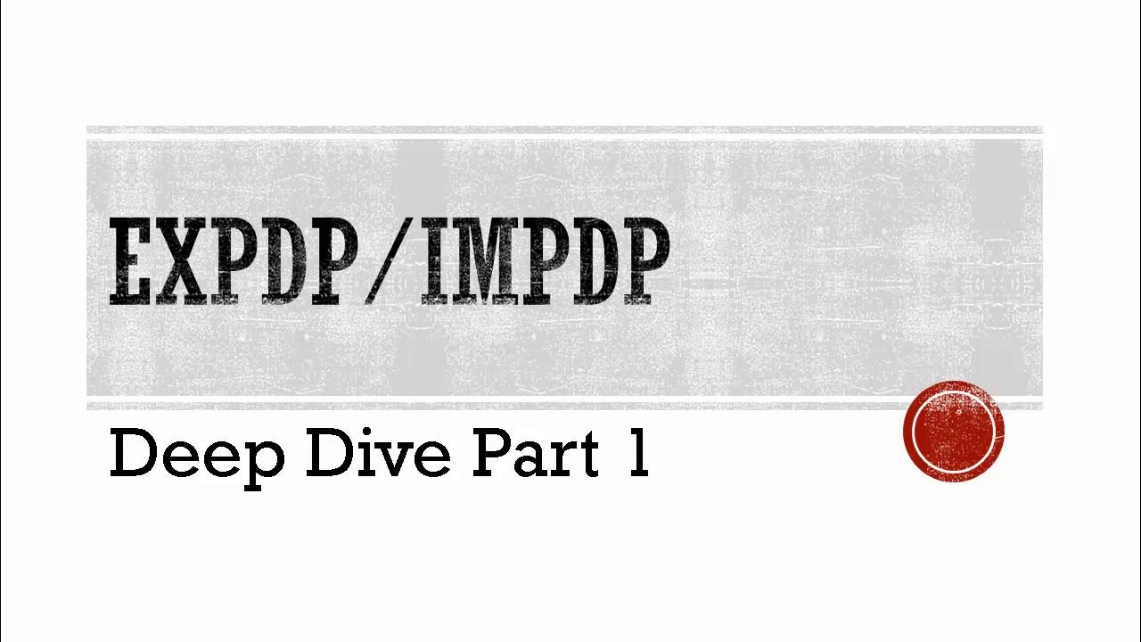Best Oracle expdp impdp rac 12c - Deep dive part 1 - YouTube