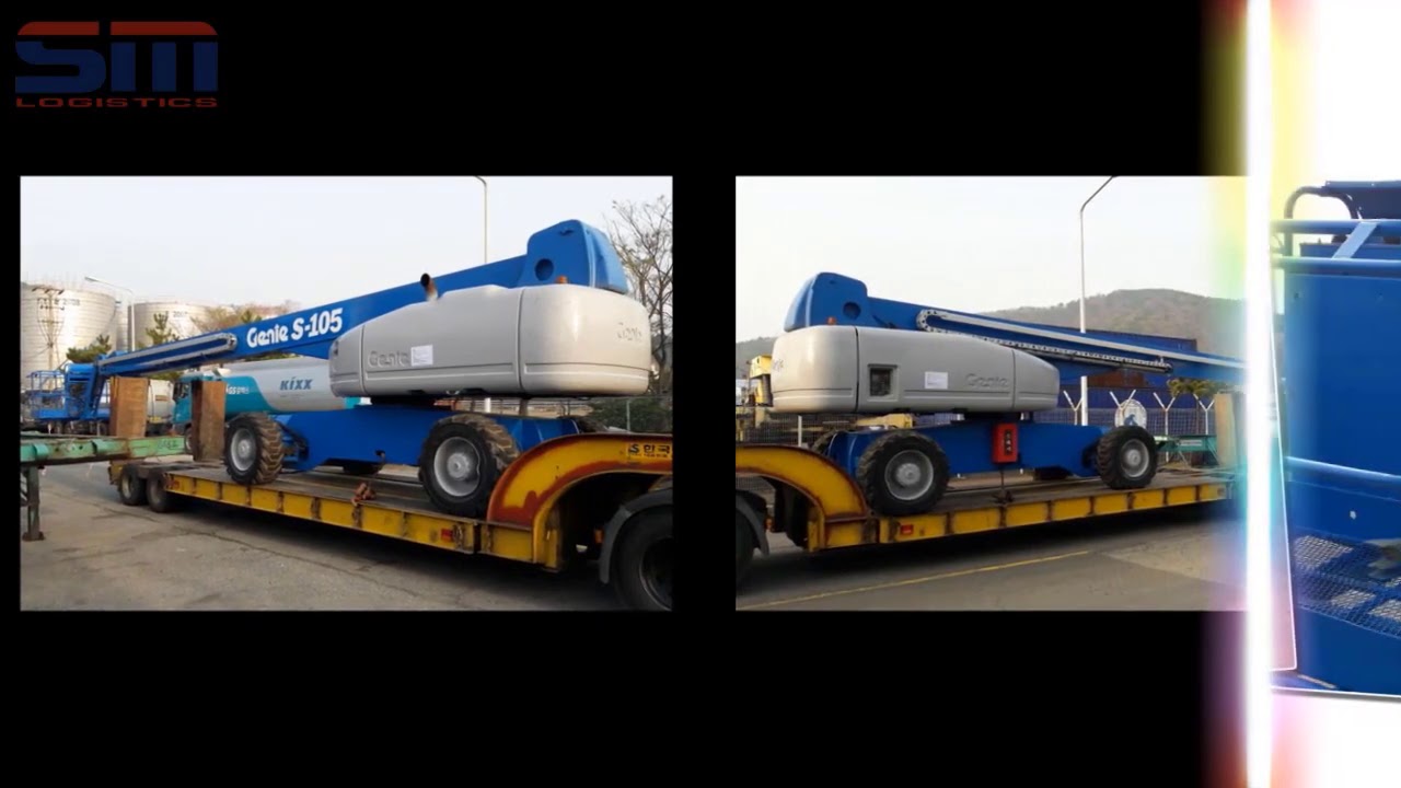 Ship Boom Lift Genie S105 by Break Bulk Vessel - YouTube